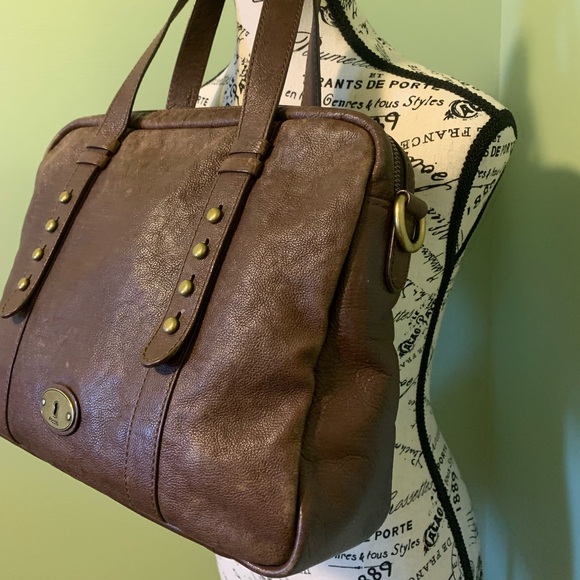 Fossil | Bags | Vintage Brown Leather Fossil Tote | Poshmark
